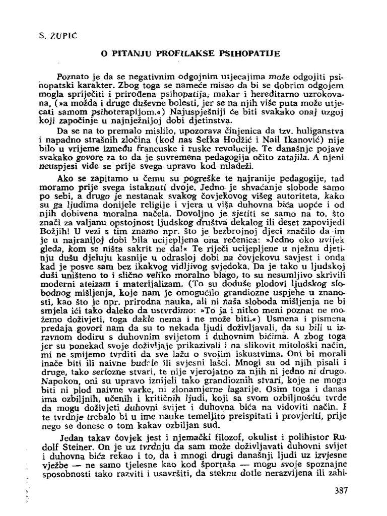 Stanislav Zupic-Psihosopatske Licnosti | PDF