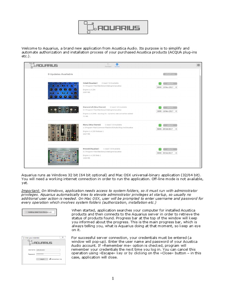 Aquarius Quick Guide | PDF