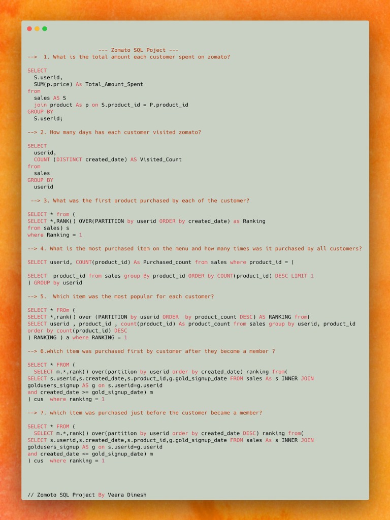 Zomato SQL Project Analysis 1676261118 | PDF