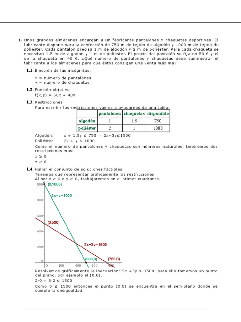 Tema02 Programacion Lineal | PDF | Conceptos matemáticos | Relaciones ...