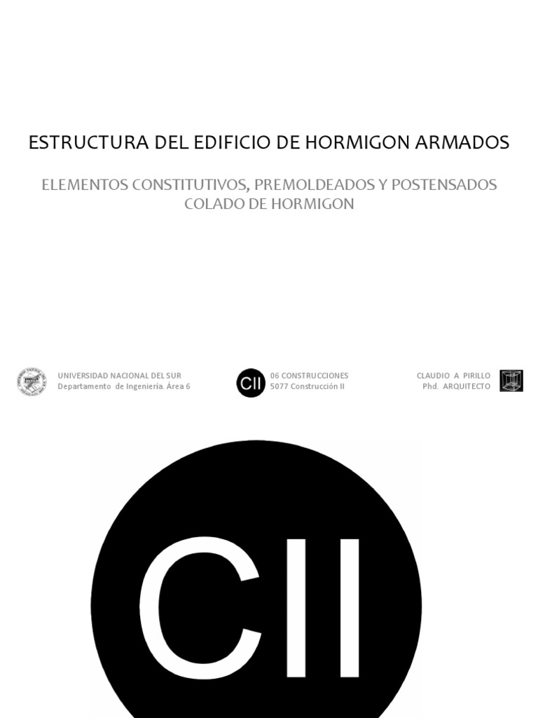 Clases de Construcciones 2 Estructuras | PDF | Cemento | Hormigón