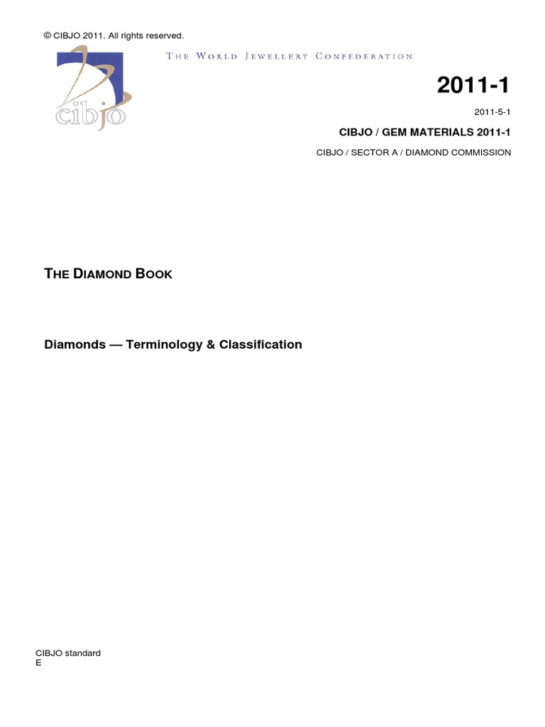 CIBJO Diamond Book 2011-1 | PDF | Diamond | Gemstone