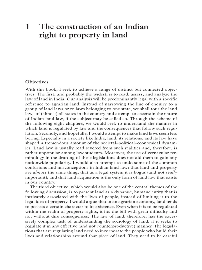 Saxena, 2019, Ch1-Right To Property Land (Land Law in India-Routledge ...
