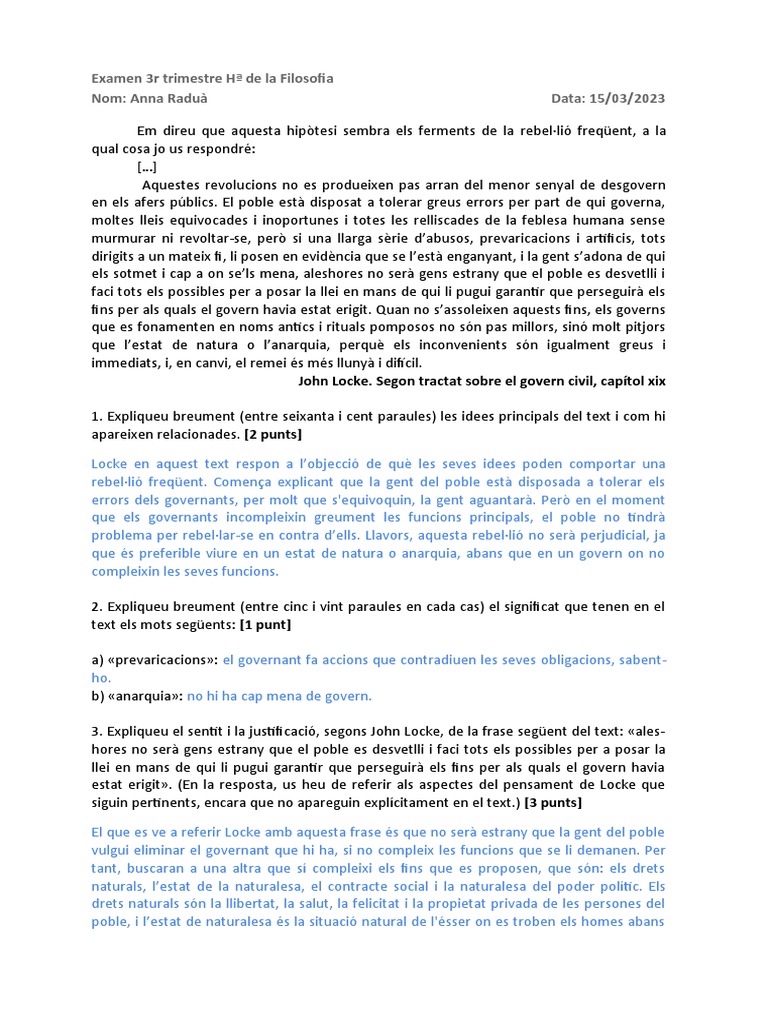 Examen 3r Trimestre H De La Filosofia F2 Pdf