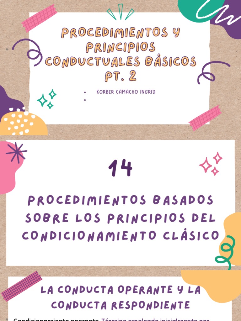 Procedimientos Y Principios Conductuales Básicos PT. 2 | PDF ...