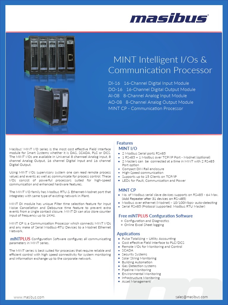 Masibus MINT IOs-MINT CP - R4F - 1219 - MINT Intelligent IOs ...