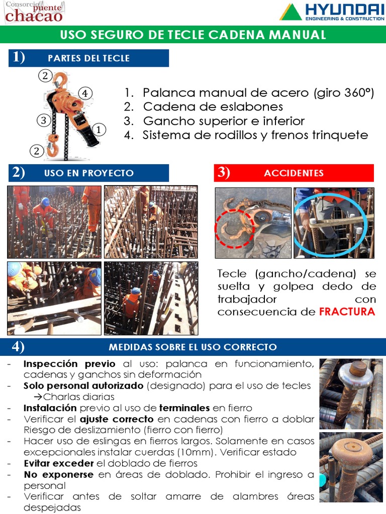 Uso Seguro de Tecle Manual de Cadena | PDF