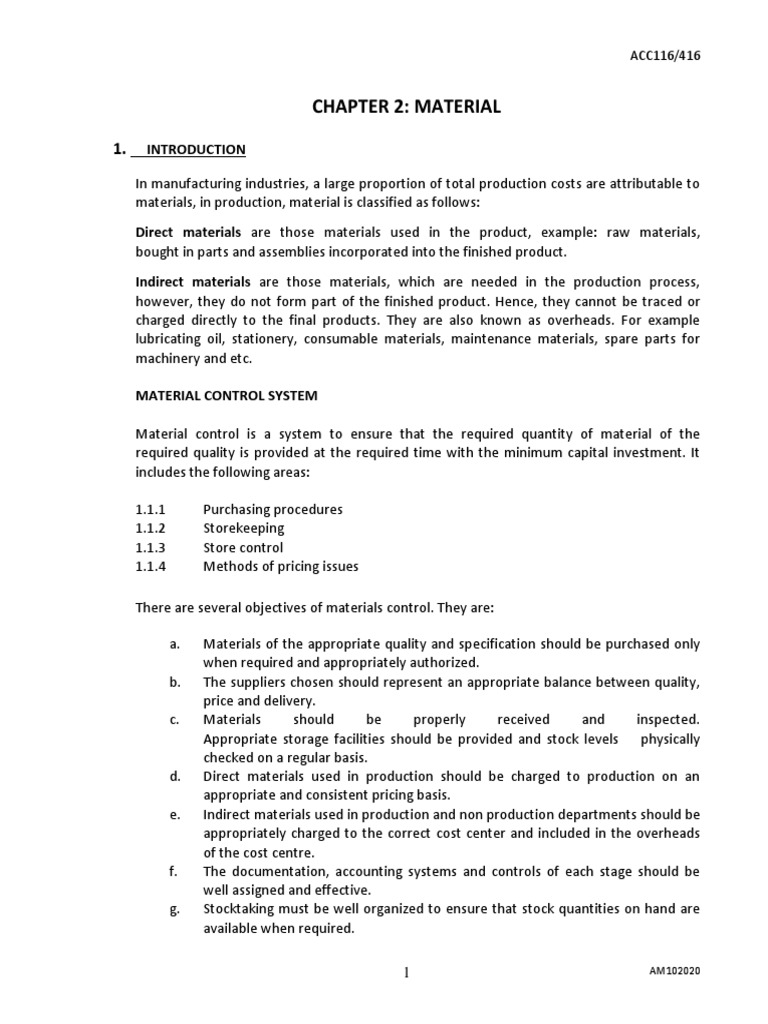 Chapter 2 Material | PDF | Financial Economics | Management Accounting