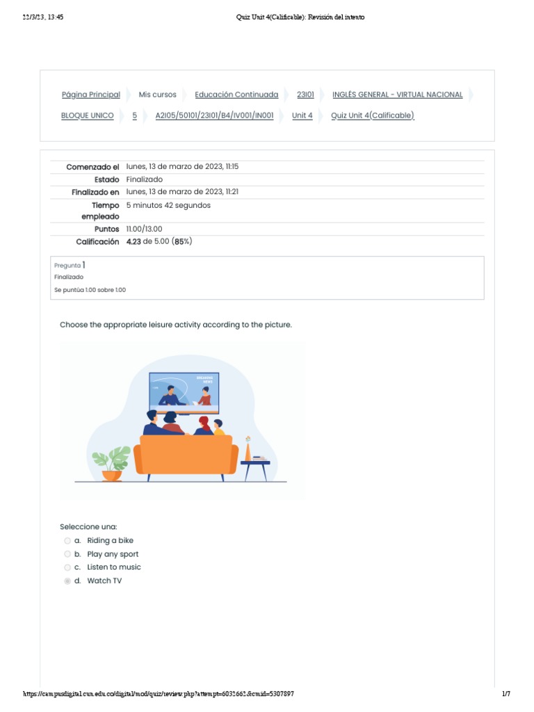 Quiz Unit 4 B2 | PDF