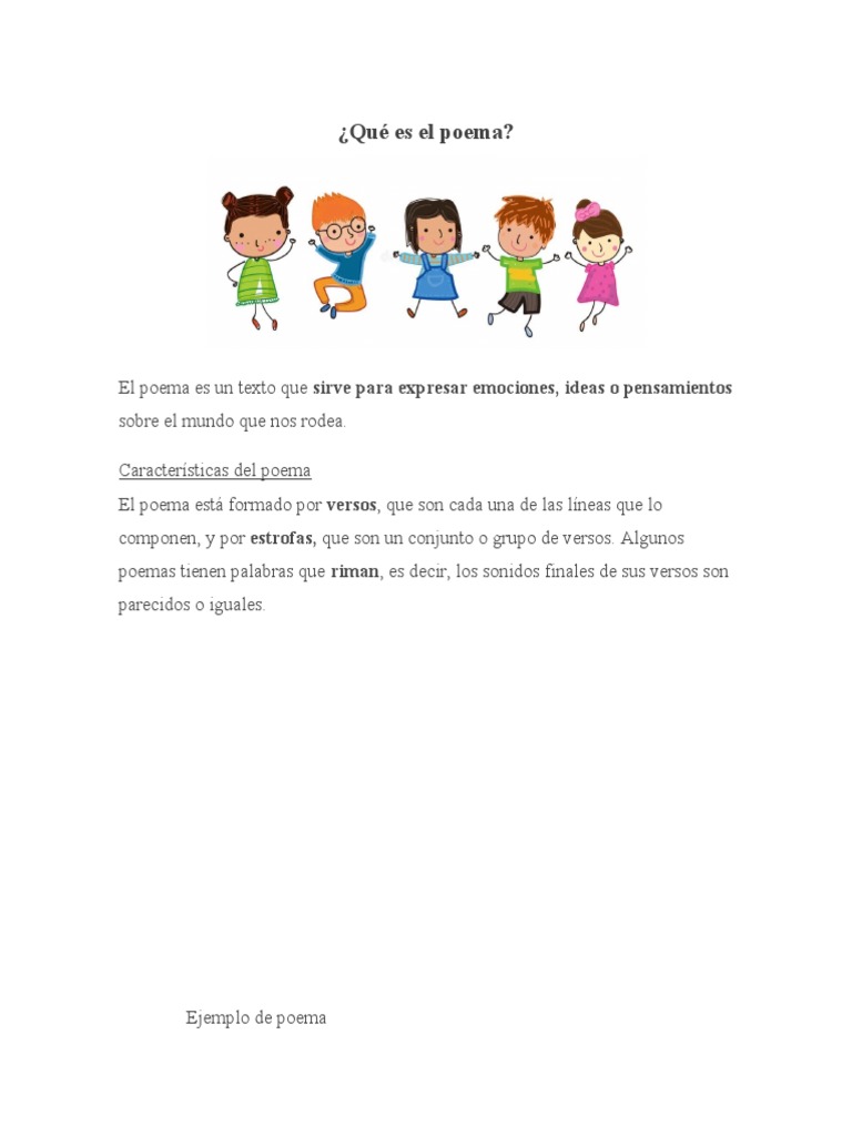 Qué Es El Poema | PDF