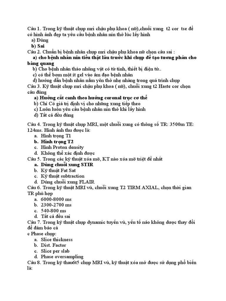 a) cho bệnh nhân nín tiểu thật lâu trước khi chụp để tạo tương phản cho ...