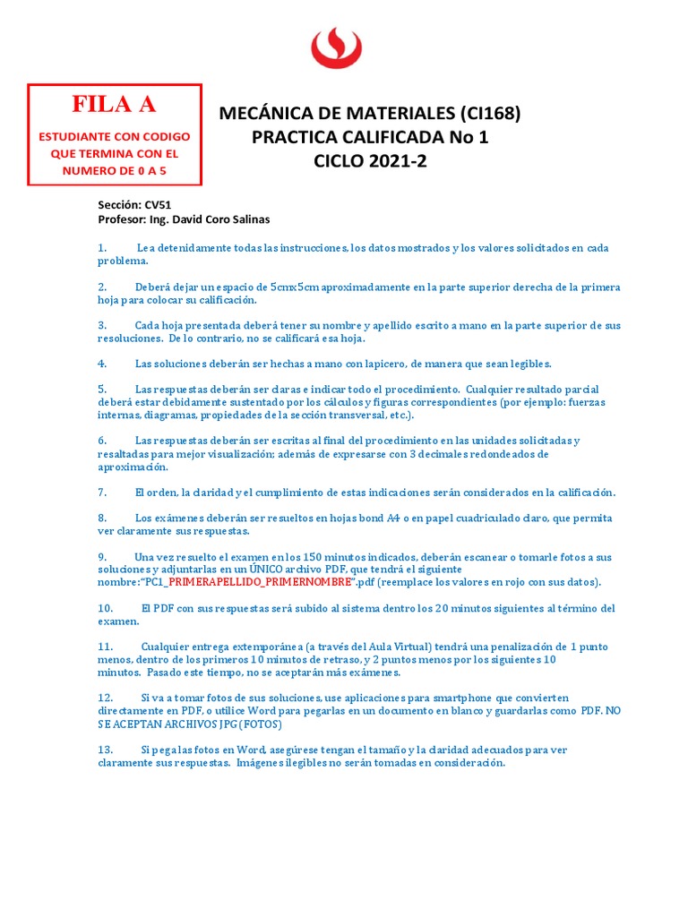 PC1 FILA A- MEC._DE_MATERIALES (1) | PDF