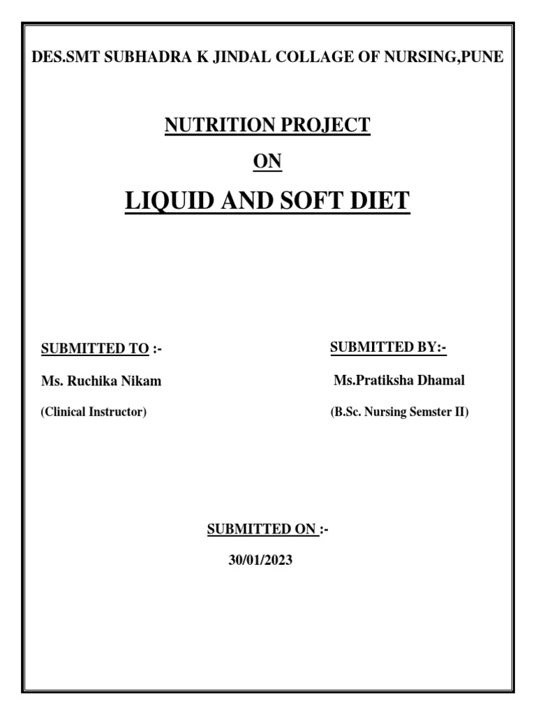 Nutritional Project | PDF | Foods | Nutrition