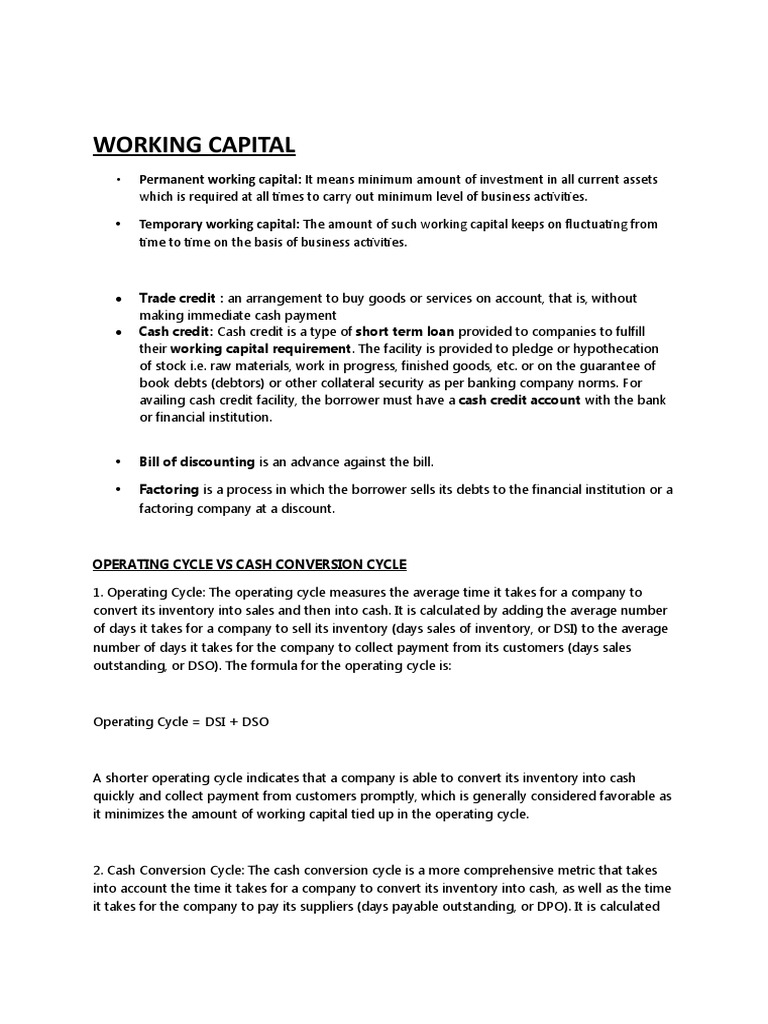Permanent Working Capital | PDF | Futures Contract | Capital Structure