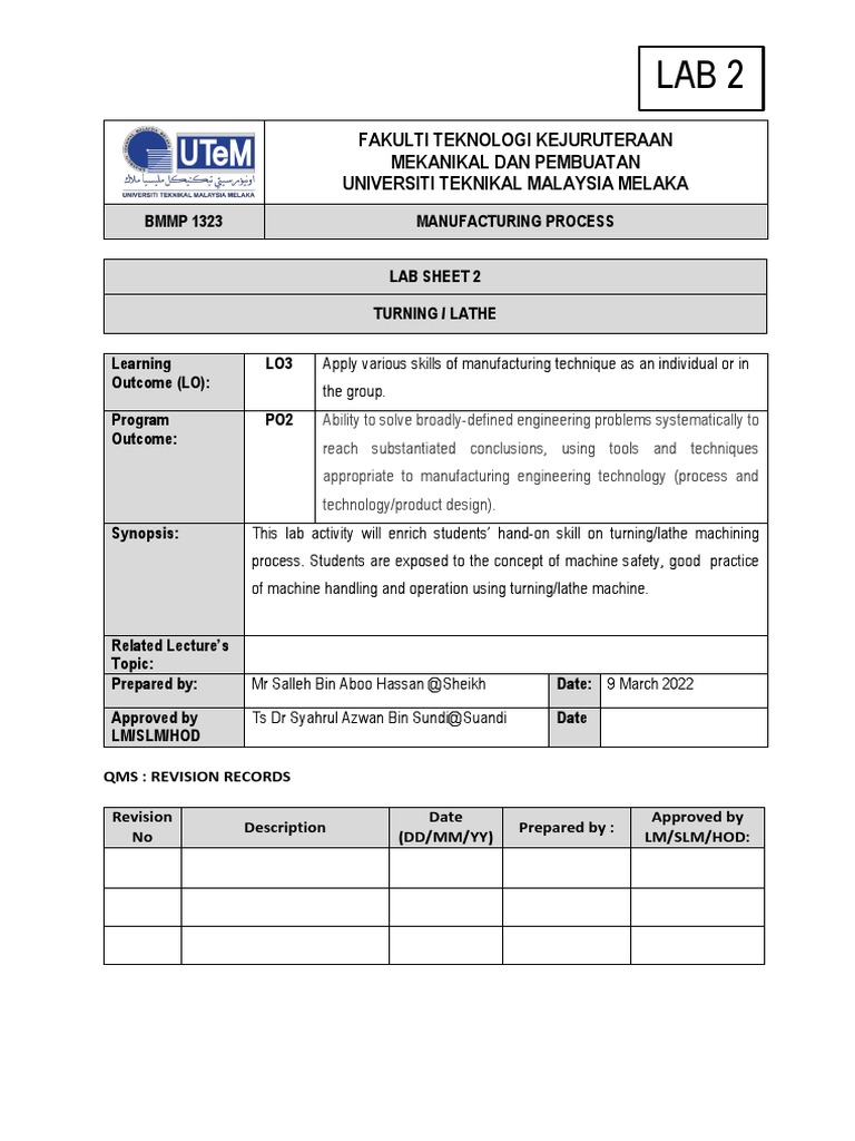 Fakulti Teknologi Kejuruteraan Mekanikal Dan Pembuatan Universiti ...