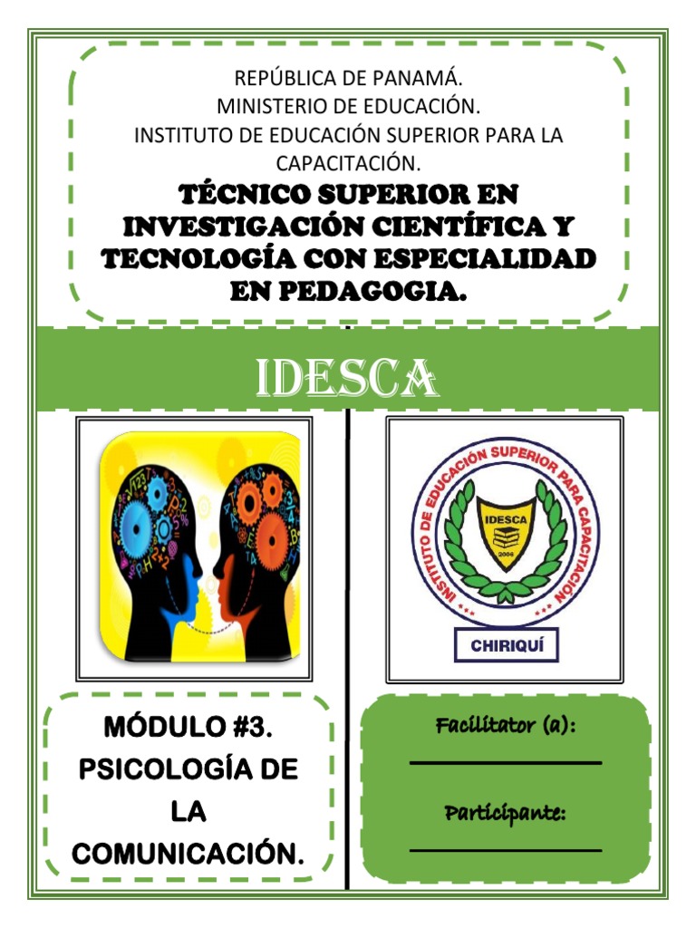 Idesca: Técnico Superior en Investigación Científica Y Tecnología Con ...
