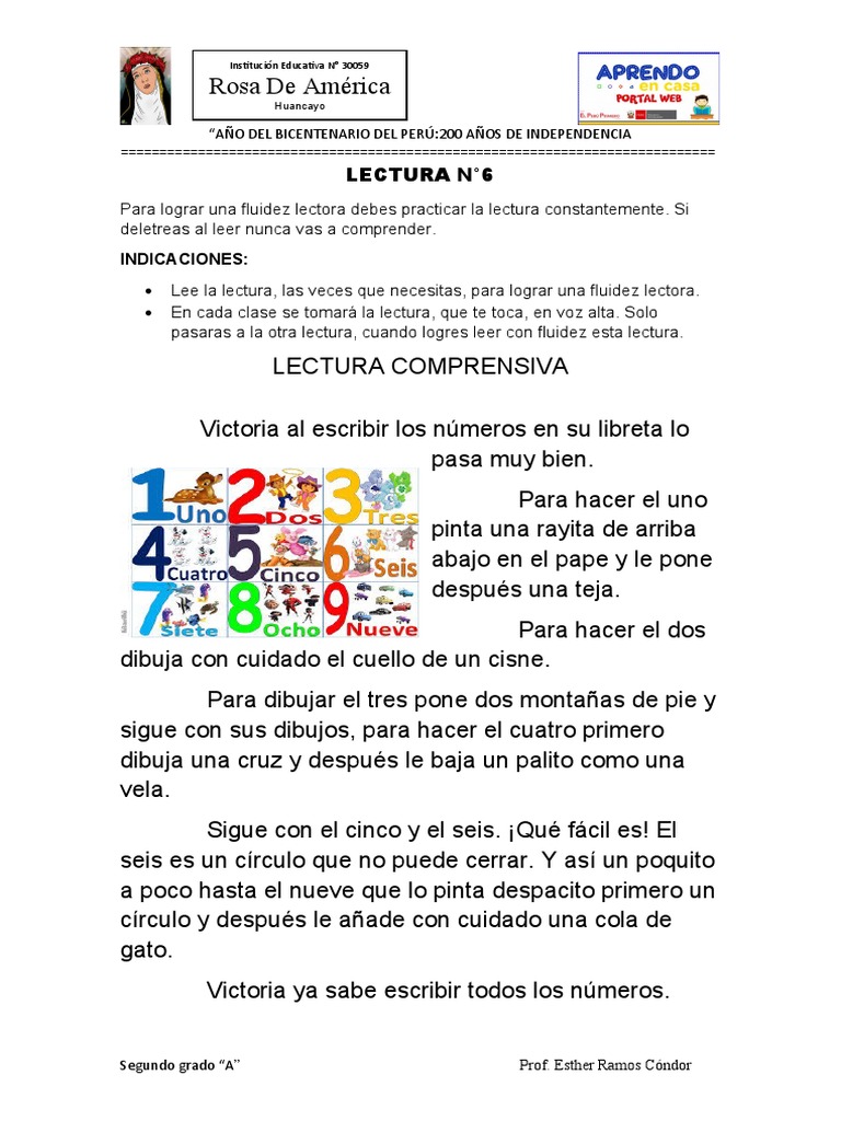 Fluidez Lectora en Números para Niños | PDF | Hogar, jardinería y bricolaje