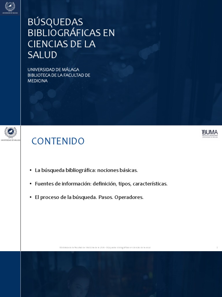 Búsquedas Bibliográficas en Ciencias de La Salud 2021 | PDF | Información | Bases de datos