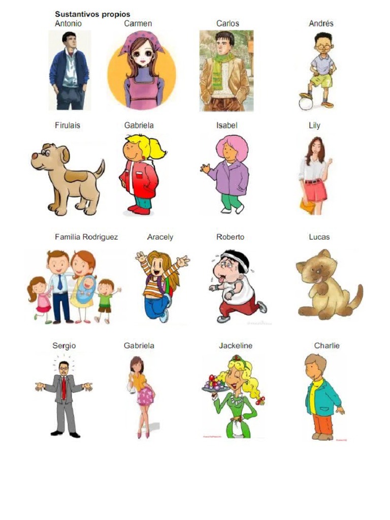 SUSTANTIVOS PROPIOS | PDF