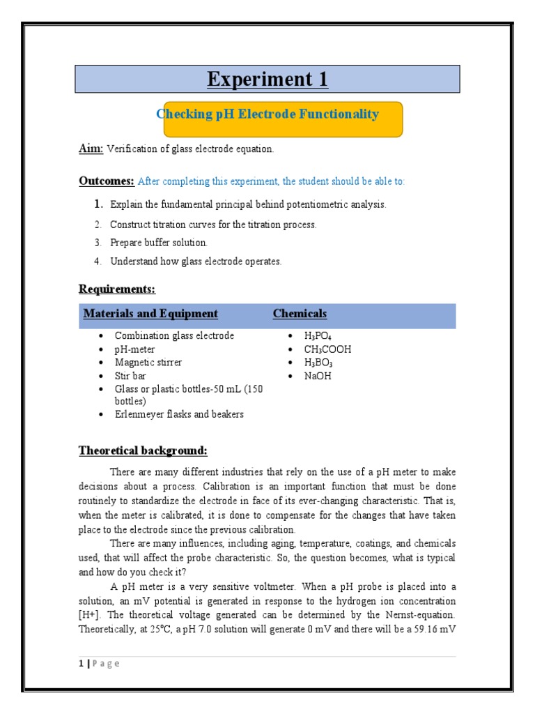 Experiment 1&2 | PDF