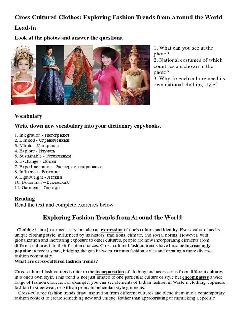 Exploring Cross-Cultural Fashion: A Look at Blending Styles from Around ...