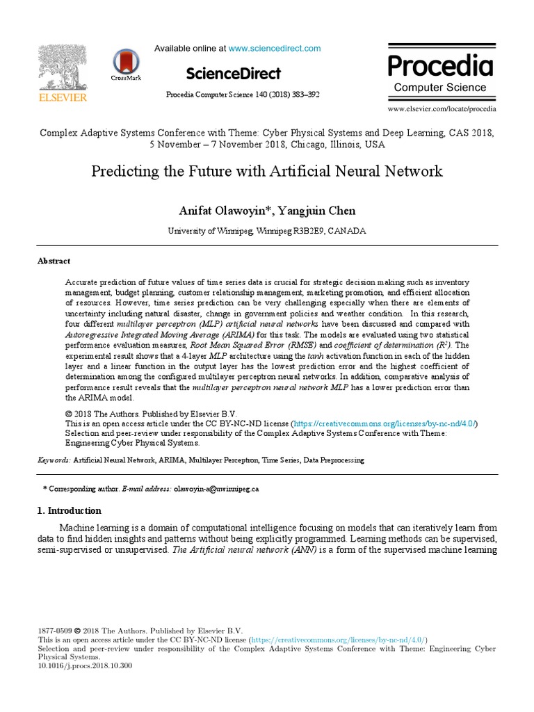 Predicting The Future With Artificial Inteligence | PDF | Computational Neuroscience | Machine ...
