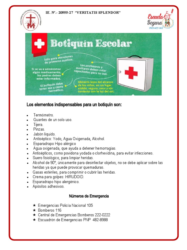 El Botiquín Escolar | PDF