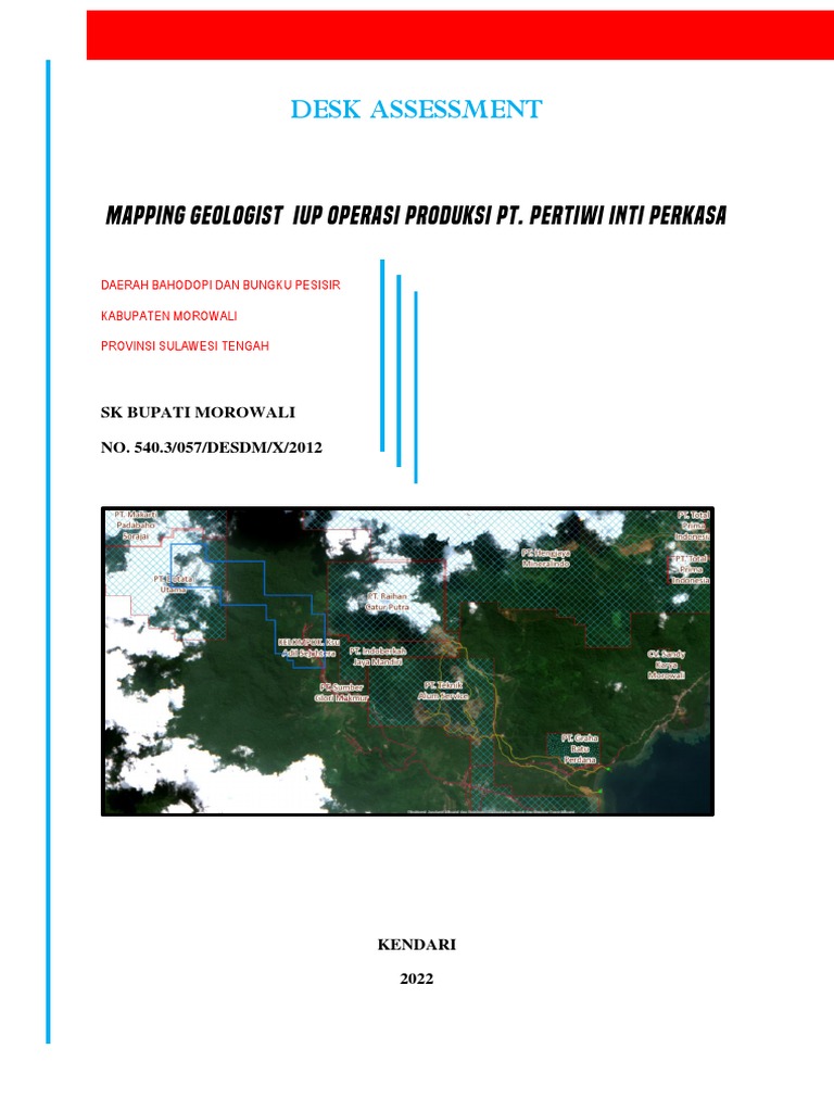 Desk Assessment IUP OP PT. Pertiwi Inti Perkasa | PDF