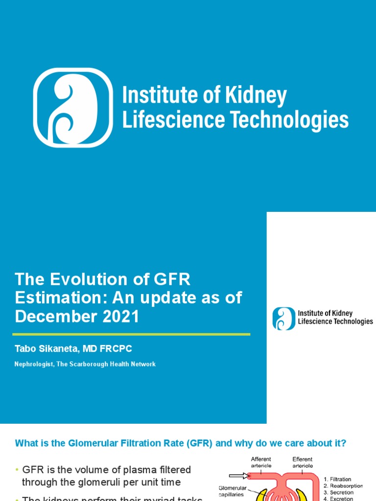EvolutionofGFRestimates DR - Sikaneta | PDF | Chronic Kidney Disease ...