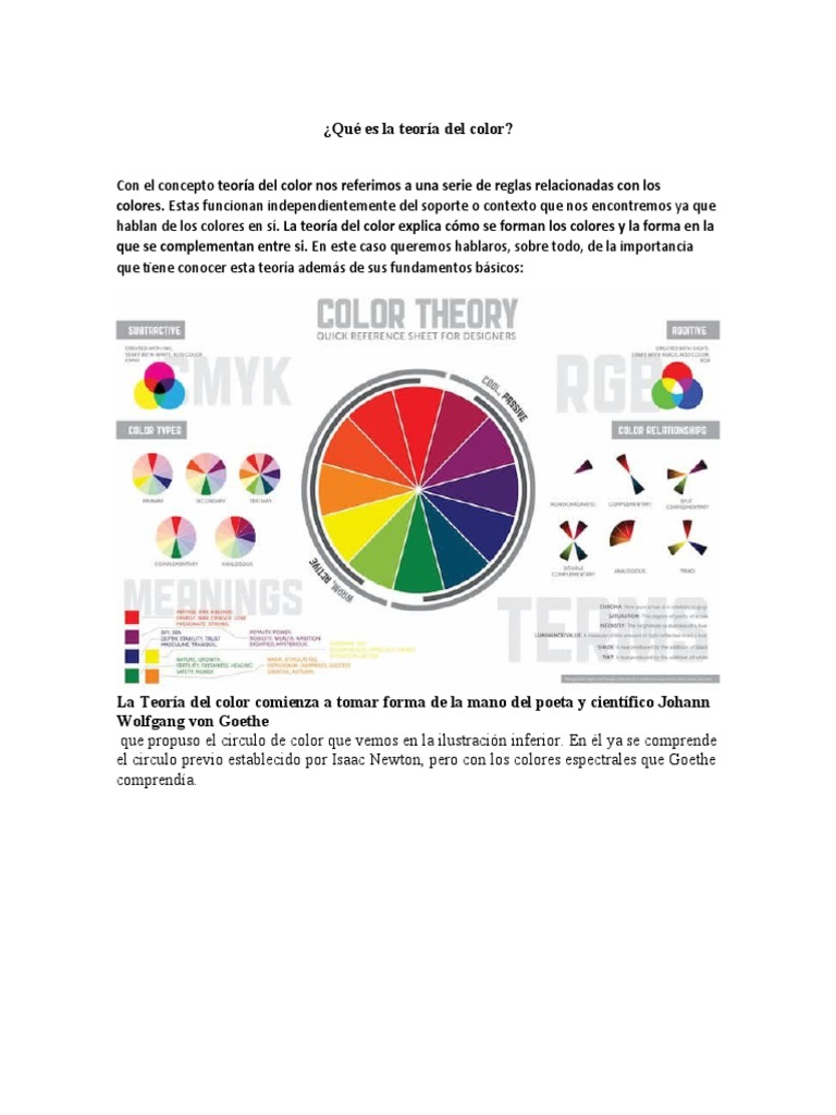 Qué Es La Teoría Del Color | PDF | Color | Azul