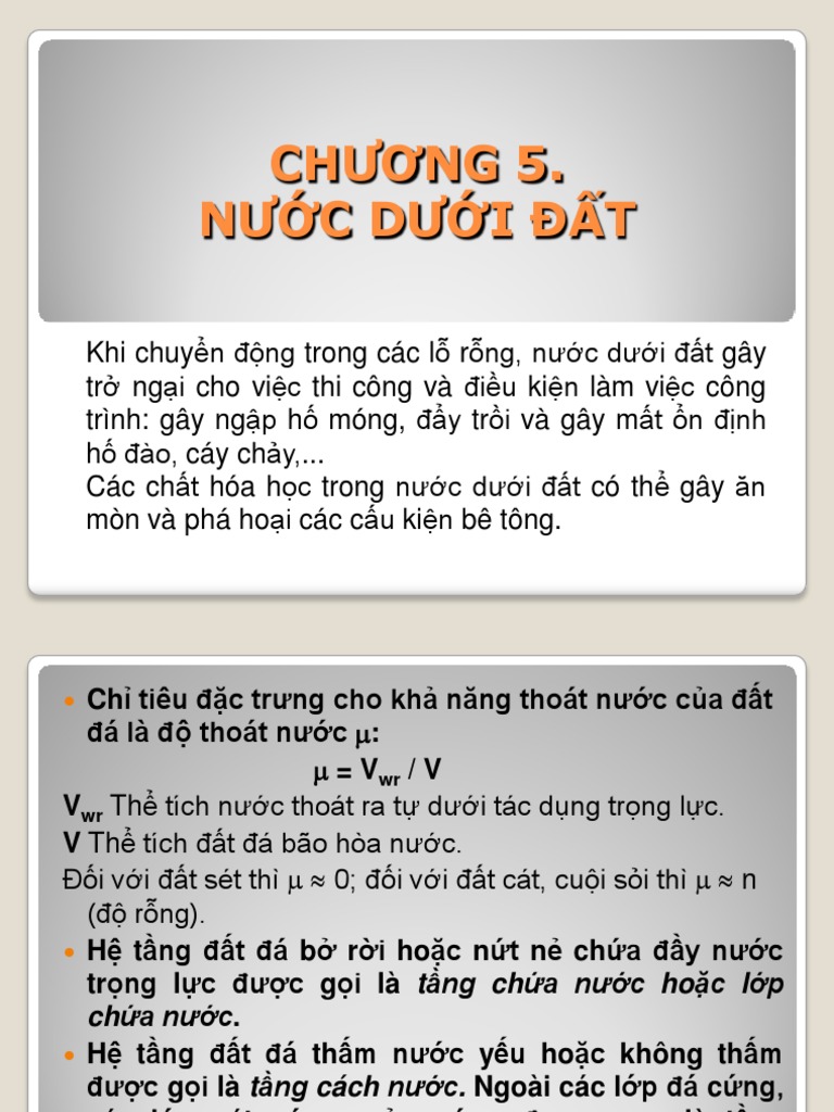 Chuong 5- Nuoc duoi dat | PDF