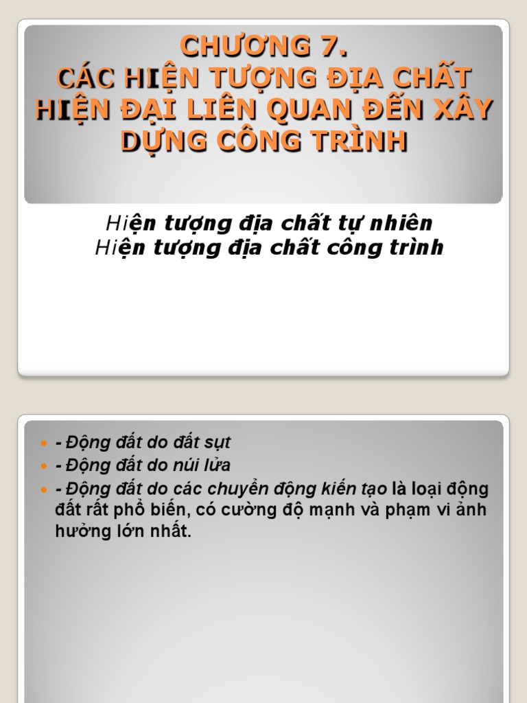 Chuong 7 - Cac Hien Tuong Dia Chat Den Xay Dung Cong Trinh | PDF