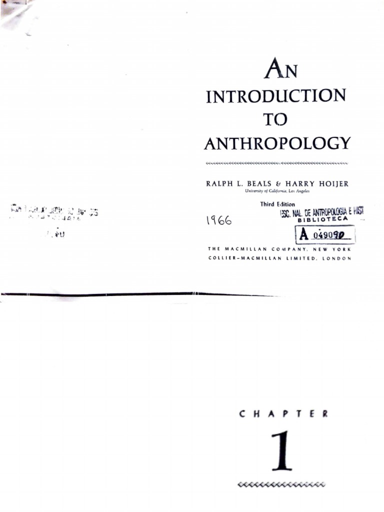 An Introduction To Anthropology | PDF | Anthropology | Science