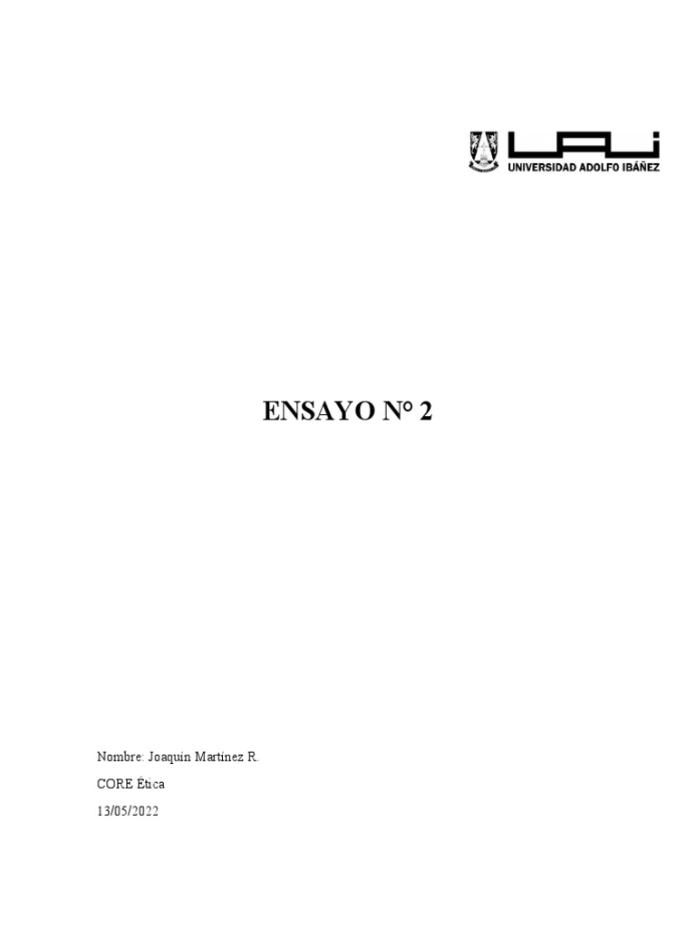 Ensayo 2 KANT | PDF | Immanuel Kant | Moralidad