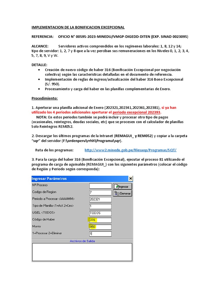 Bonificación Excepcional: Guía para Servidores Activos | PDF