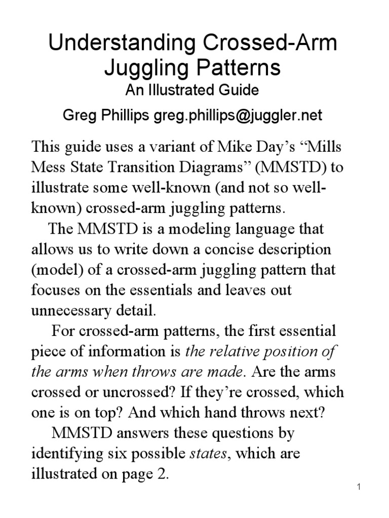 Greg Phillips - Understanding Crossed-Arm Juggling Patterns | PDF ...