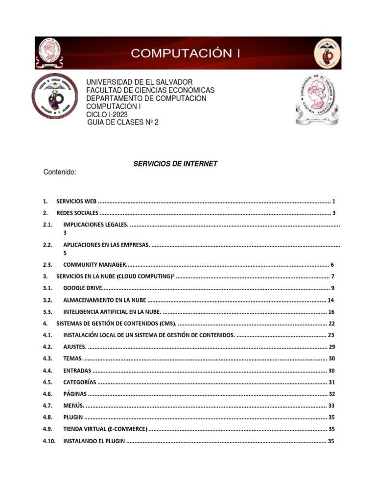 Guia02com118 2023 | PDF | Computación en la nube | Aprendizaje automático