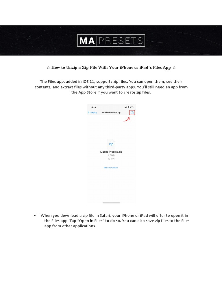 Ma Presets Installation Mobileand Desktop Presets | PDF | Ios | Computer File