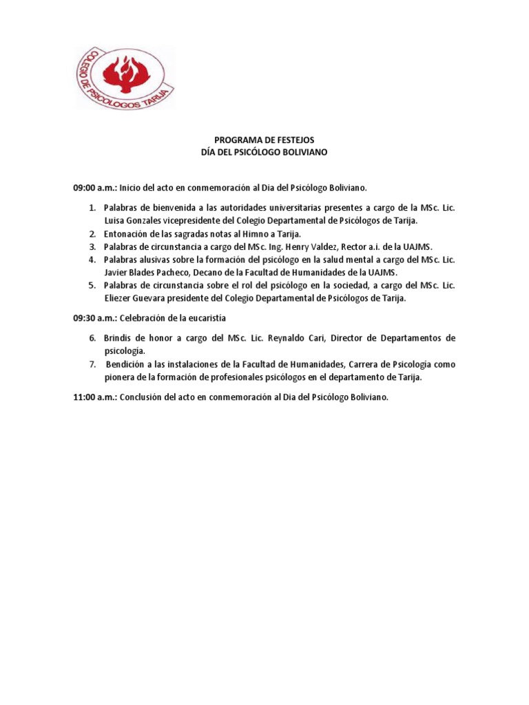 Programa de Festejos | PDF