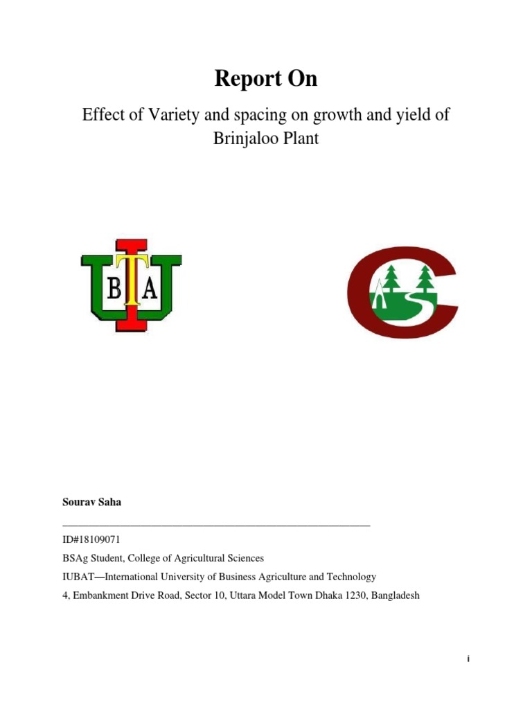 Final Practicum Report (Sourav) | PDF | Grafting | Vegetables