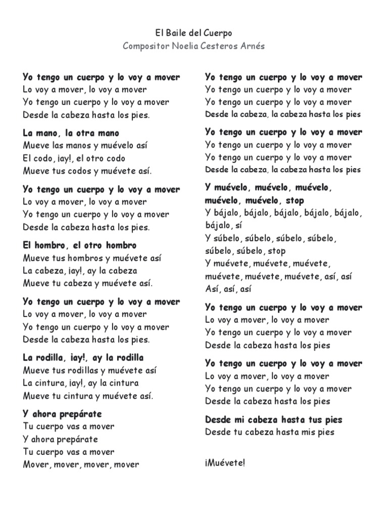 El Baile Del Cuerpo - Letra | PDF