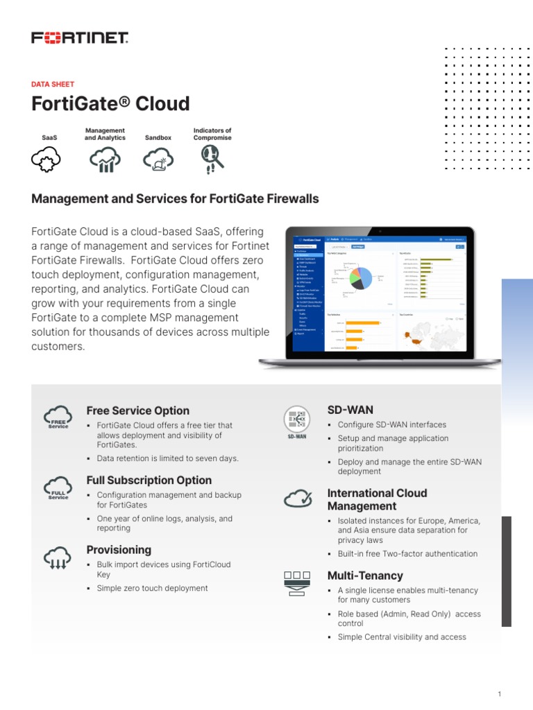 FortiGate Cloud | PDF | Cloud Computing | Computer Security