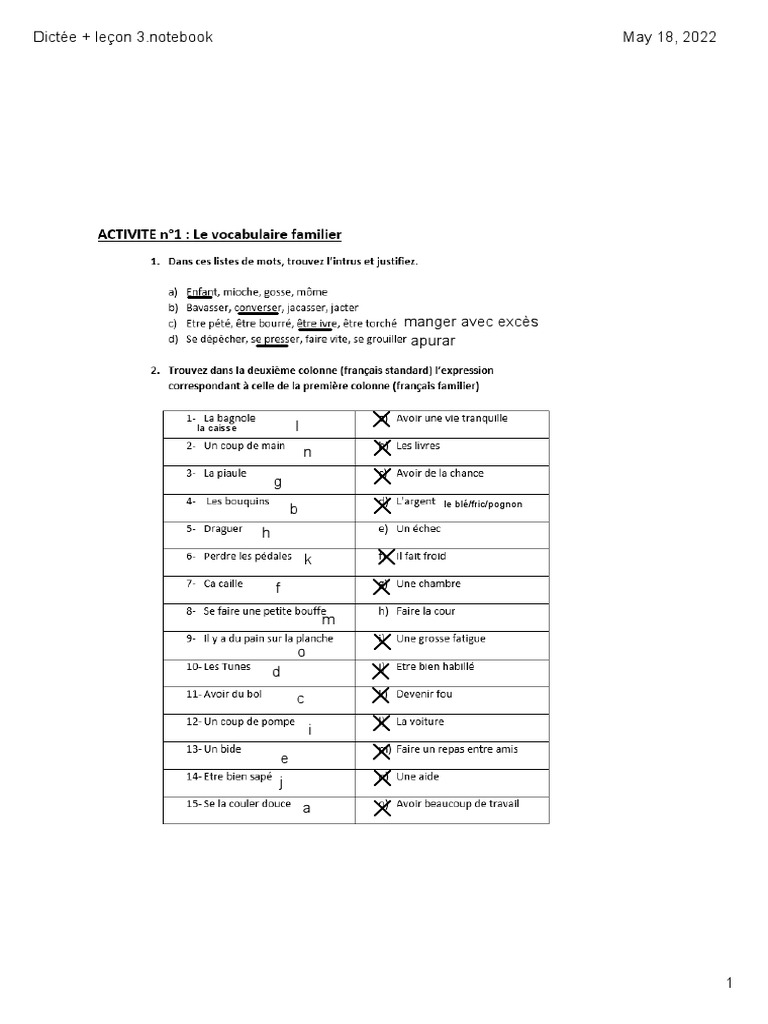Langage Familier | PDF