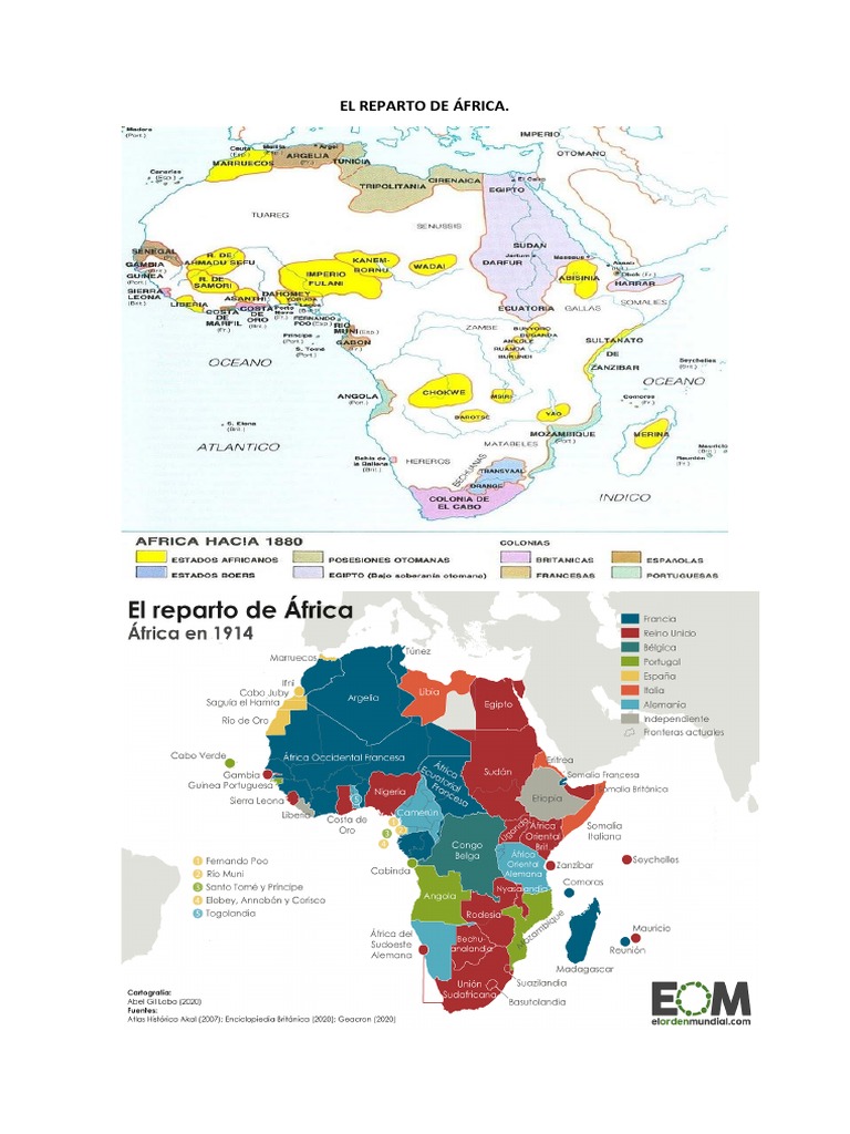 Mapas Históricos - El Reparto de África y El Reparto de Asia-. | PDF