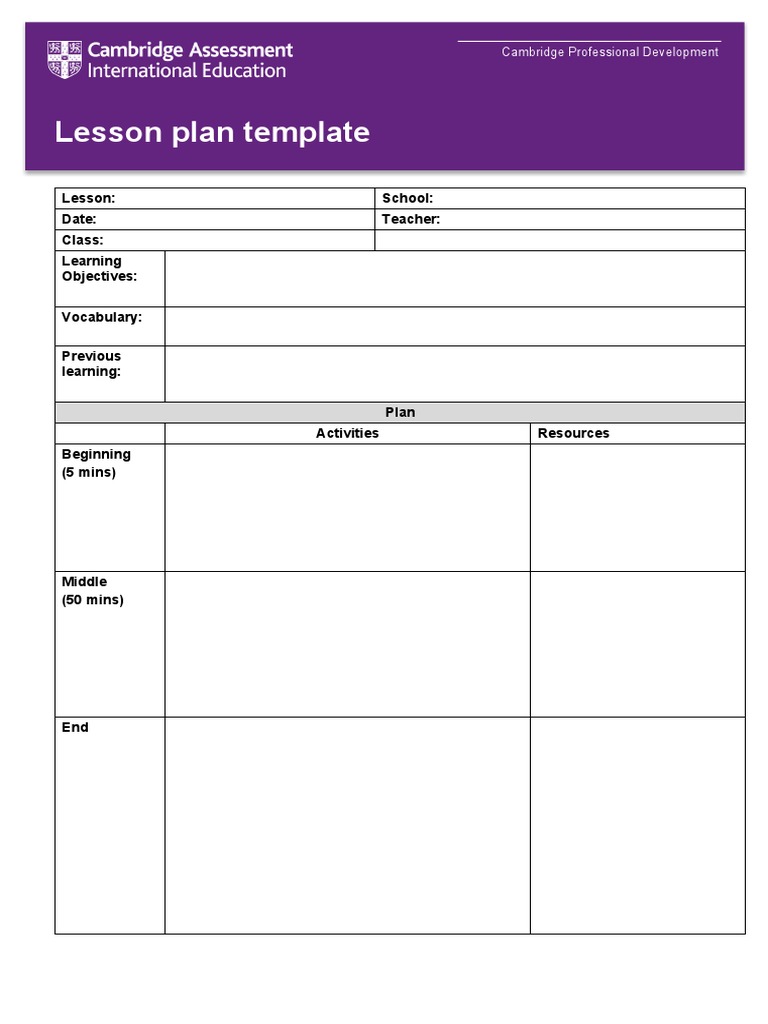 Lesson Plan Template | PDF