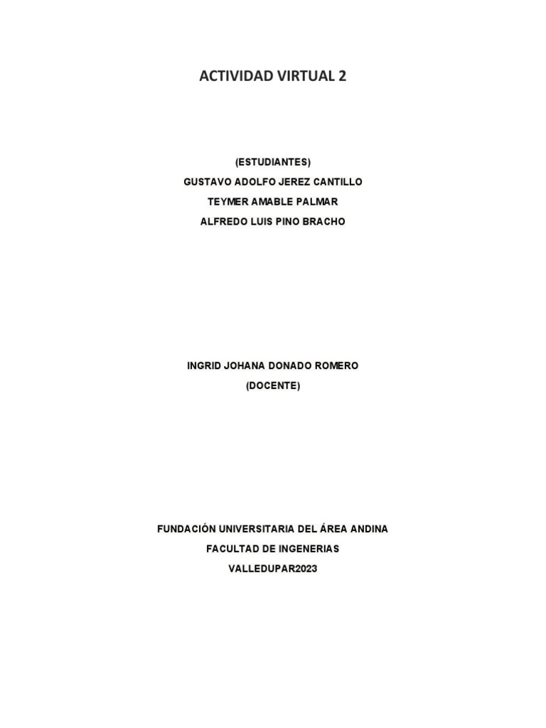 Actividad Virtual 2 | PDF