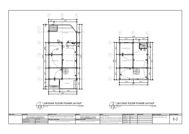 Power Layout Plans for Nalvo Beach House | PDF