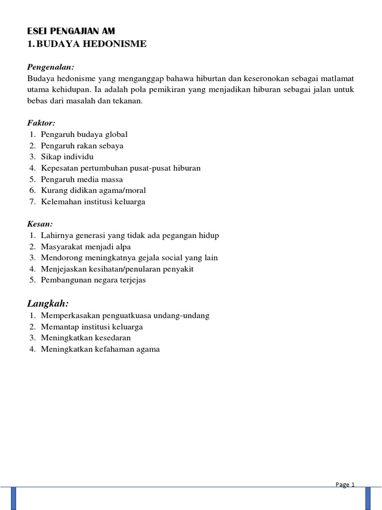 Esei Pengajian Am | PDF