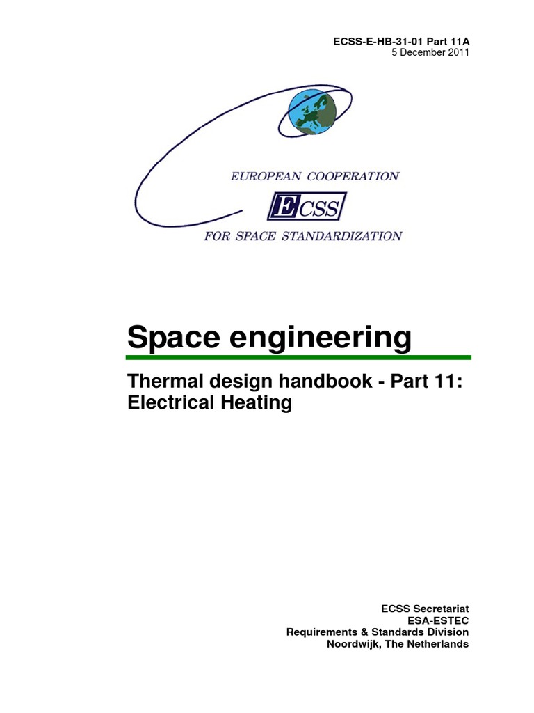 Space Engineering: Thermal Design Handbook - Part 11: Electrical ...