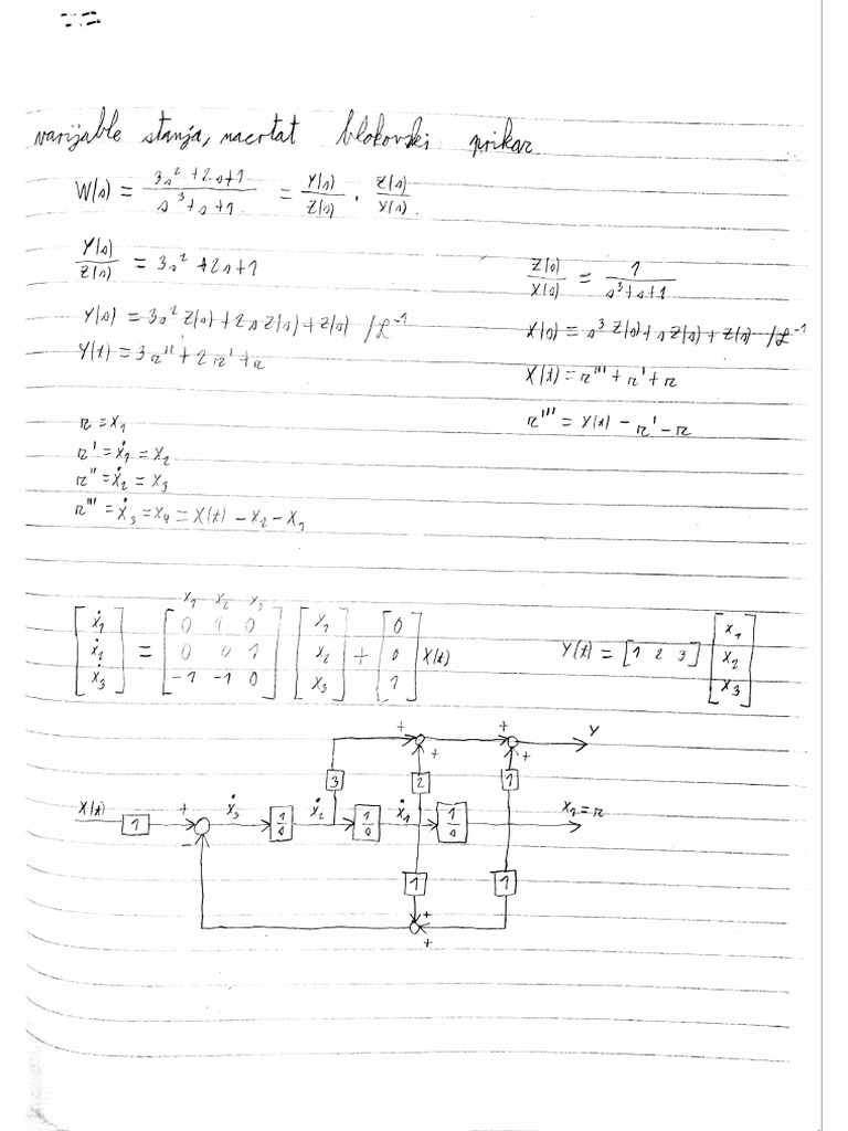 Teorija Sustava 1.kolokvij Zadaci | PDF